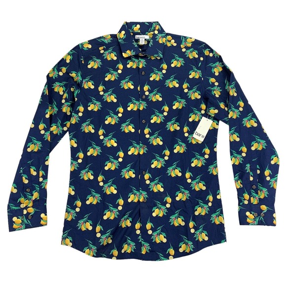 Bar III | Shirts | Bar Iii Mens Slim Fit Stretch Lemon Print Dress ...